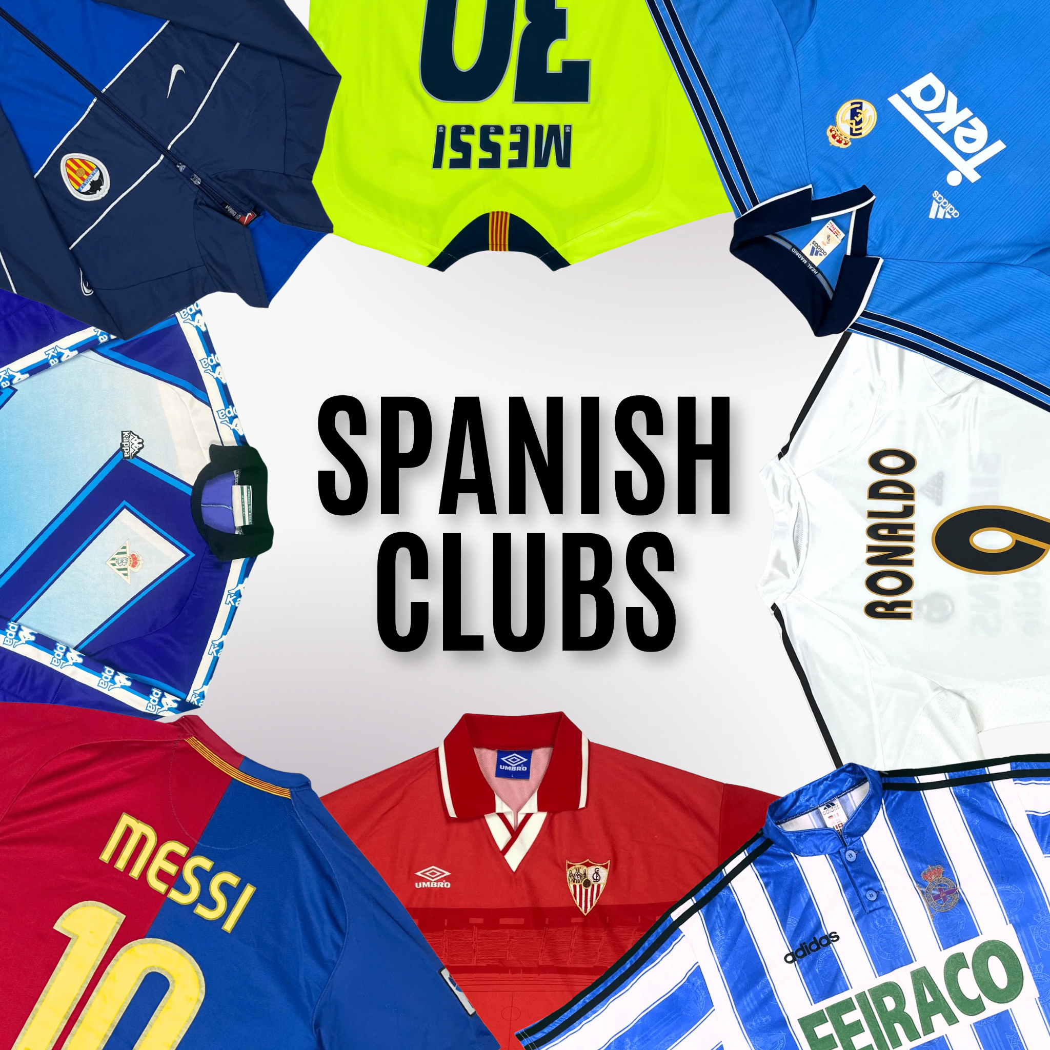 Spanish Clubs Vintage Football Shirts | Classic Spain Club Kits ...